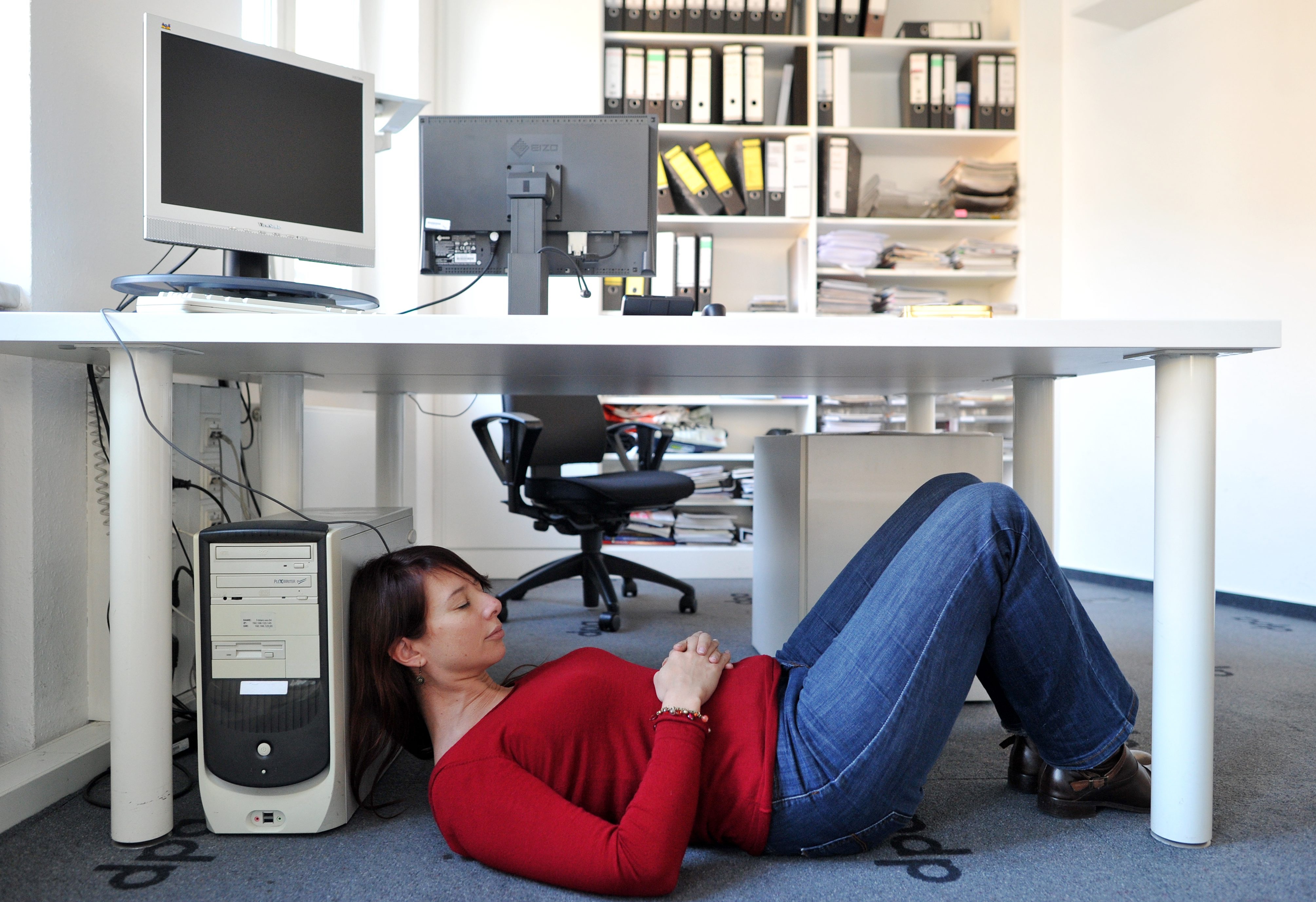 Sleeping in the office — Economy
